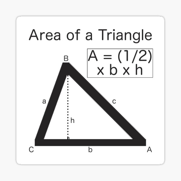 "Area of a Triangle" Sticker for Sale by GeometryFun | Redbubble