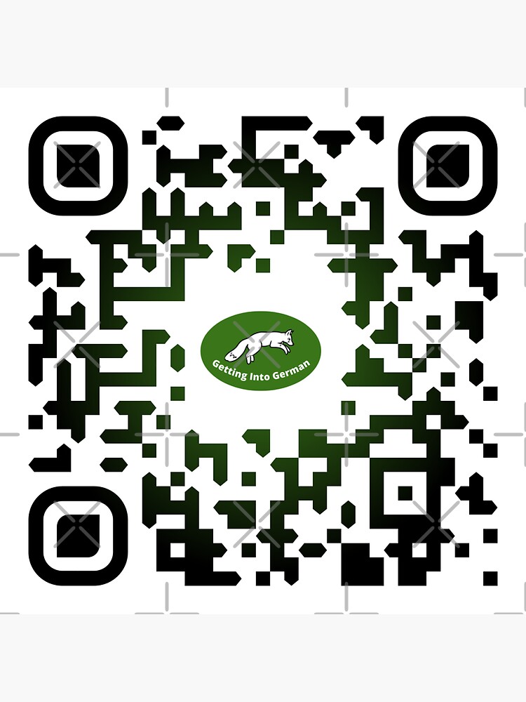 "Getting Into German QR Code" Sticker for Sale by kuenstlerinsara ...