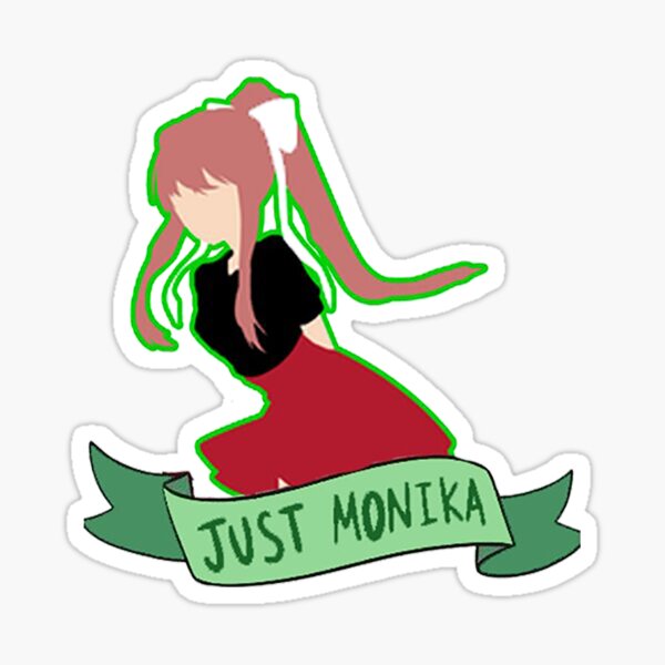 Just Monika Ddlc Sticker For Sale By Thehathive Redbubble