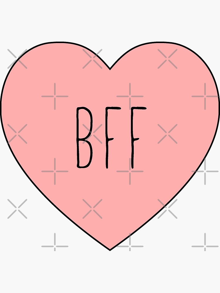"I Love My BFF Best Friend Heart" Sticker for Sale by thepinecones ...