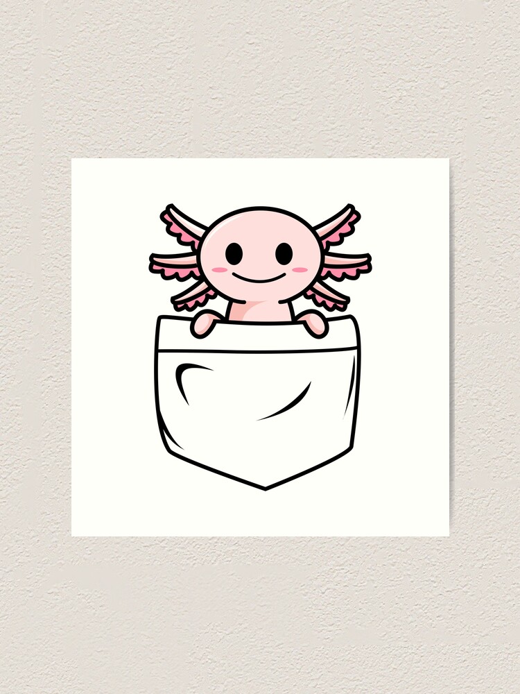 "Axolotl Pocket | Cute Chibi Axolotl Fish | Best Axolotl Gift | Mexican ...