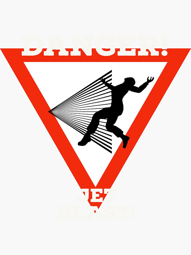 "Jet blast!" Sticker for Sale by robpritchard | Redbubble
