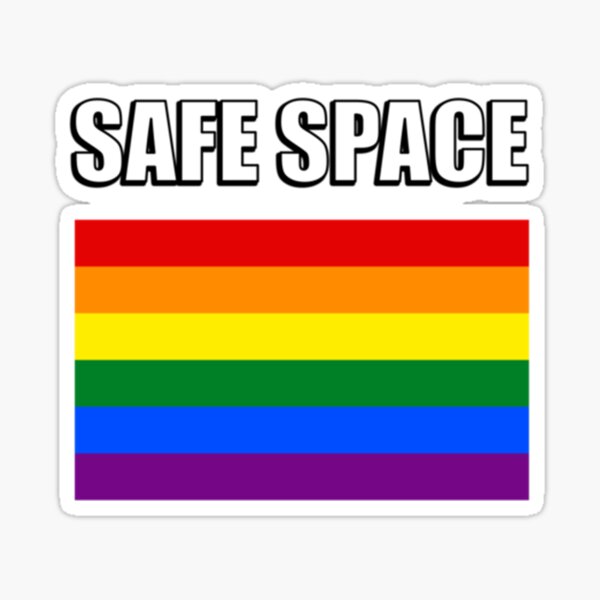 "LGBTQ Safe Space - Rainbow Flag " Sticker for Sale by FamilyTeeStore ...