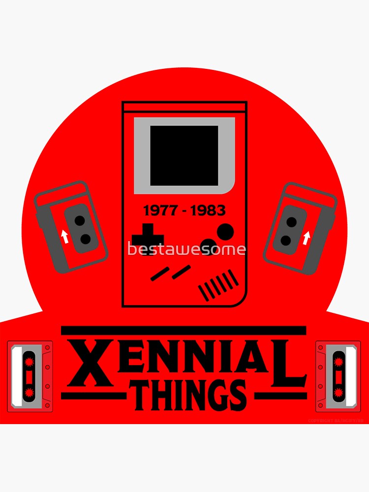 Pegatina «Cumpleaños divertidos de Xennials Nostalgia - Camisetas de ...