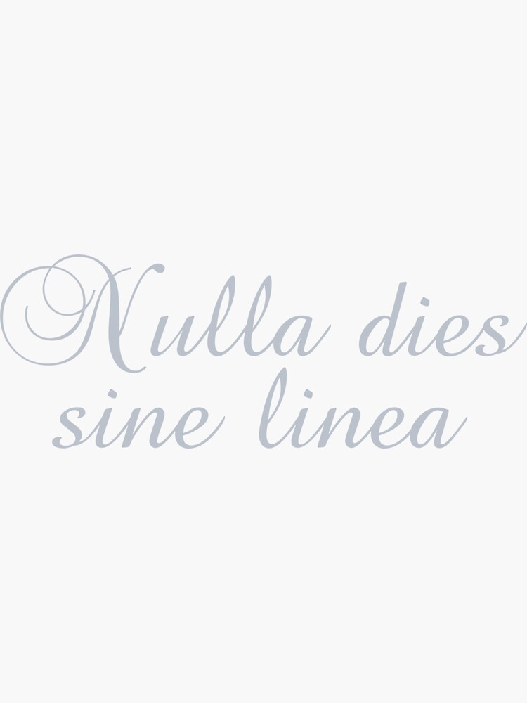 "Nulla Dies Sine Linea - No Day Without A Single Line - Artist - Latin ...