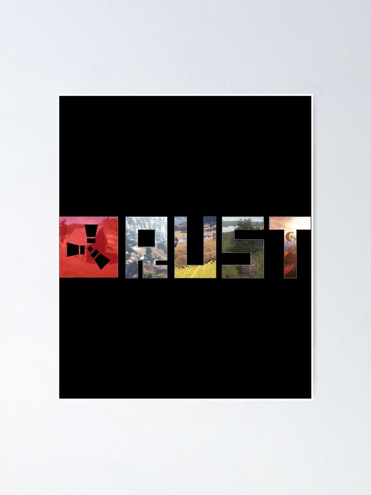 "Rust Game Logo" Poster for Sale by Mysiukay64 | Redbubble