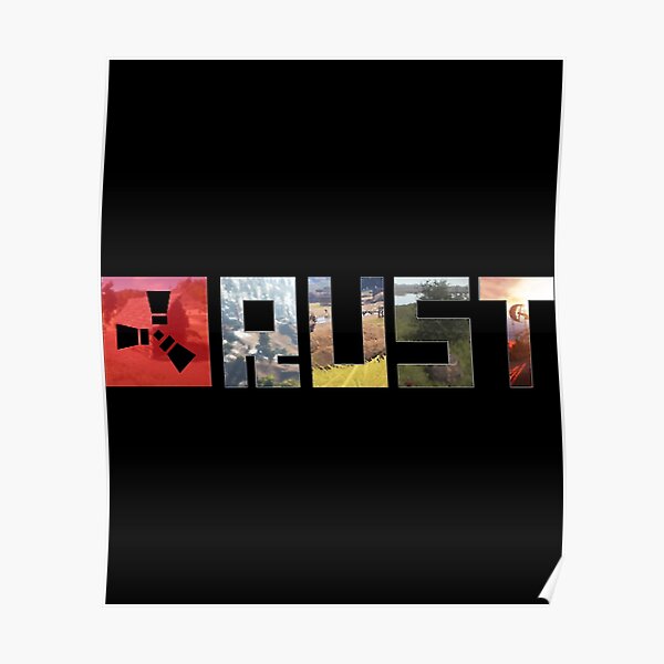 "Rust Game Logo" Poster for Sale by Mysiukay64 | Redbubble