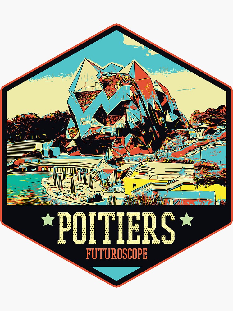 "Poitiers city France vintage travel decal science park view" Sticker for Sale by Lemomo-Geo ...