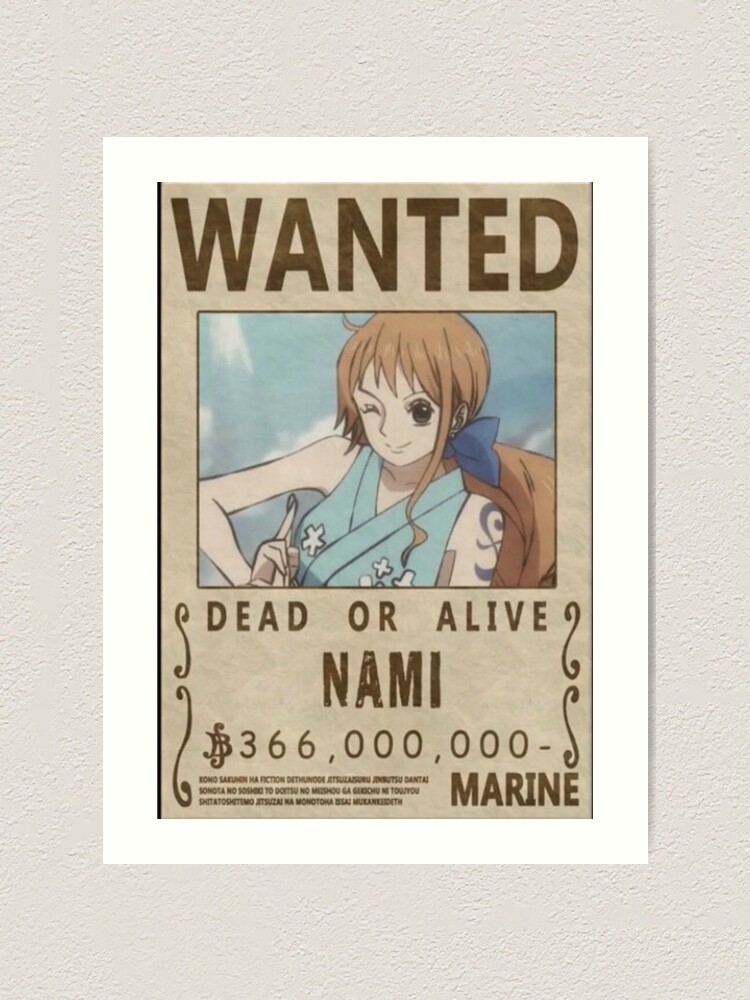 "nami's New Wanted, nami one piece new wanted poster " Art Print for ...