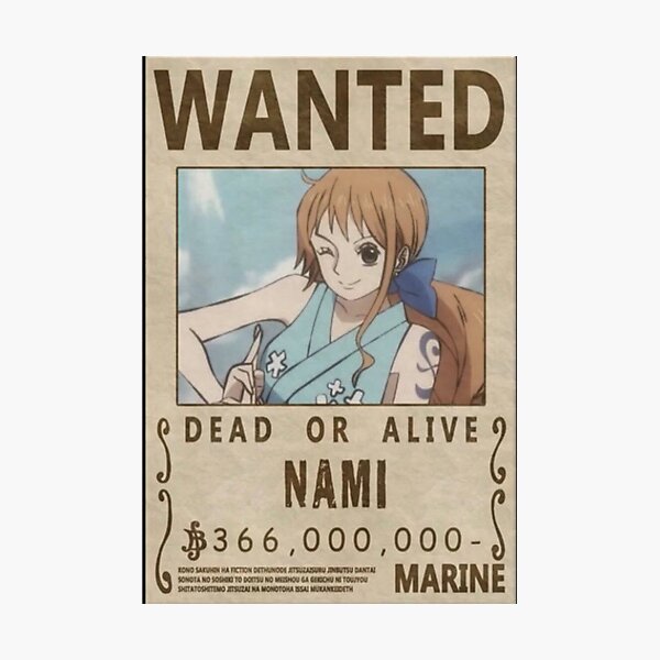 "nami's New Wanted, nami one piece neues Steckbrief" Fotodruck von maikeshelby | Redbubble