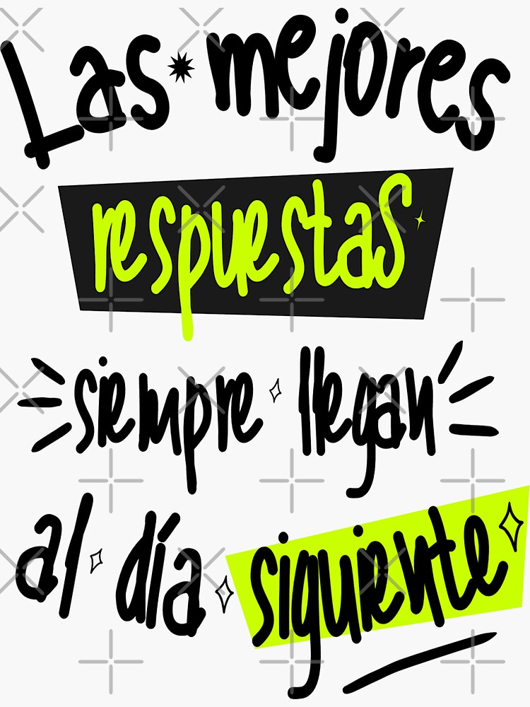 Pegatina «En español, Frase ocurrente: La mejores respuestas siempre ...