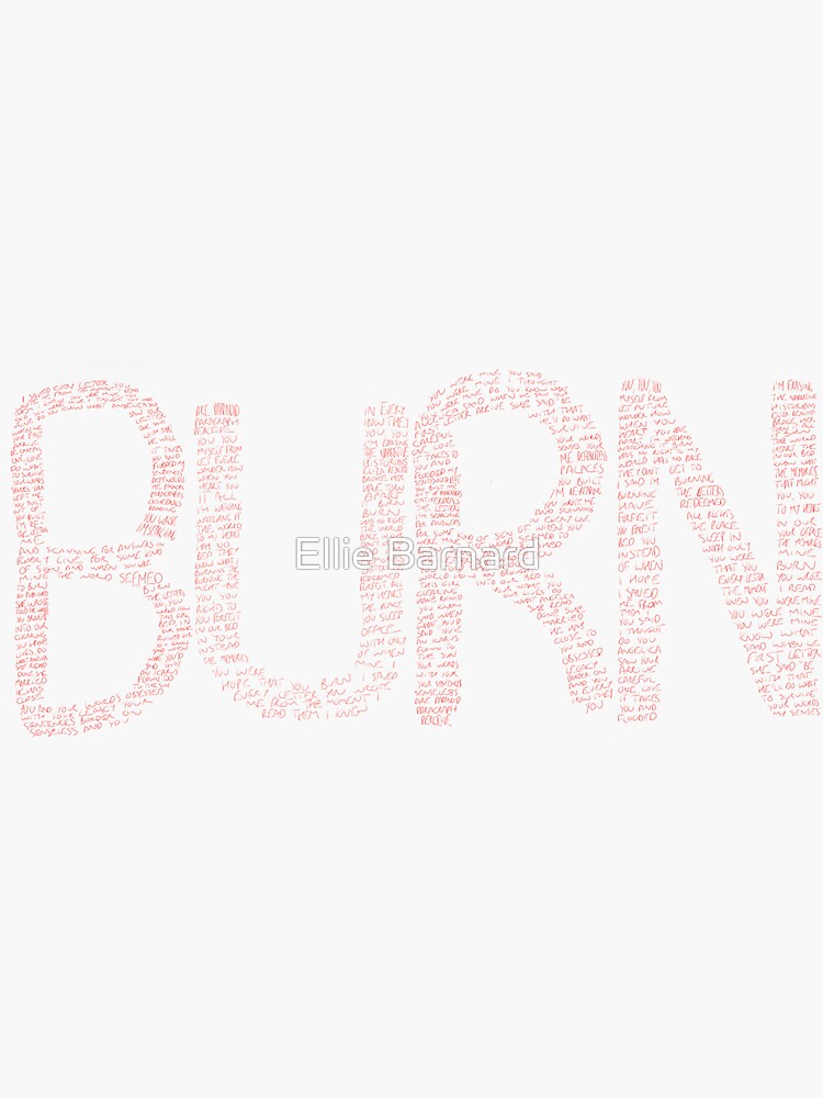 "Burn" Sticker by dxnielbarnard | Redbubble