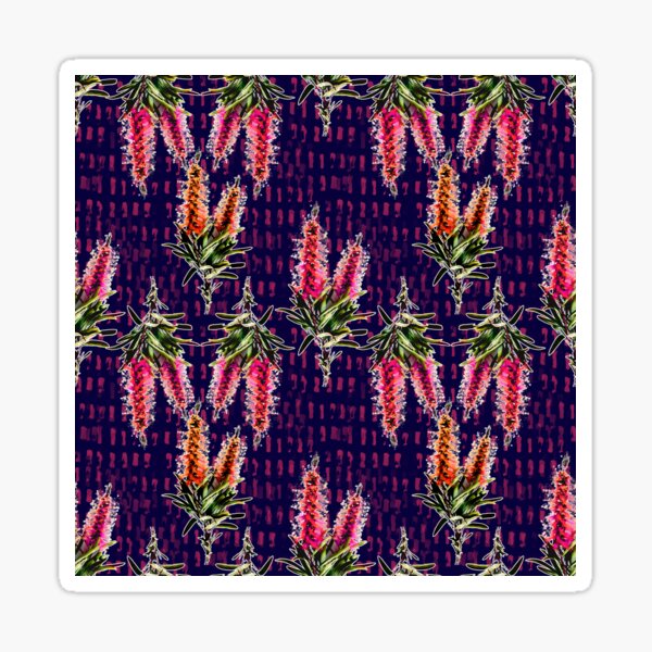 "Native Australian Floral Print" Sticker for Sale by annaleebeer ...