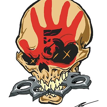 "5 Finger Death Punch Skull Shirt" Sticker for Sale by traitimyeuduoi ...