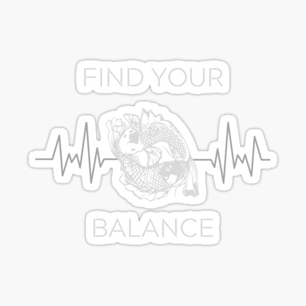 "Find Your Balance Illustrated Digital Design" Sticker for Sale by ...