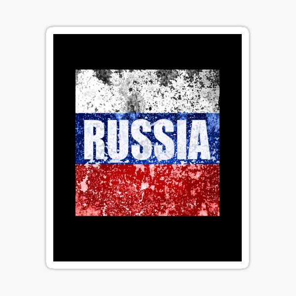 "Russia , Russian flag " Sticker by fuzzyfox | Redbubble