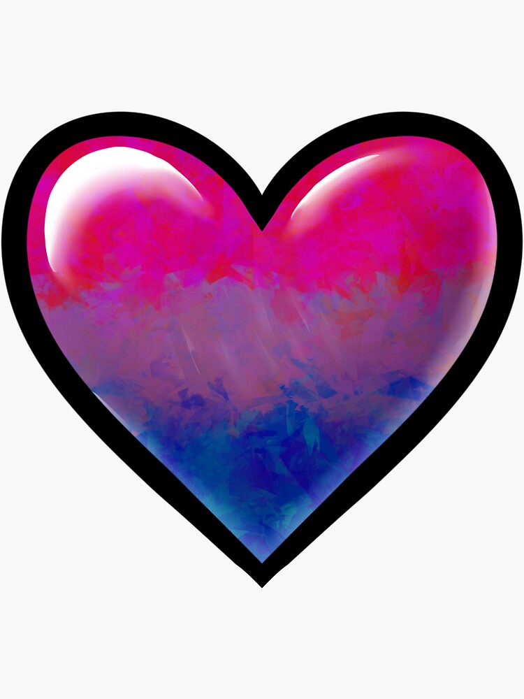 "Bi Pride Crystal Heart" Sticker for Sale by stephriver | Redbubble
