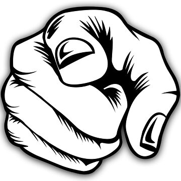 "Hand Symbol Pointing Finger" Sticker for Sale by FMQ Store | Redbubble