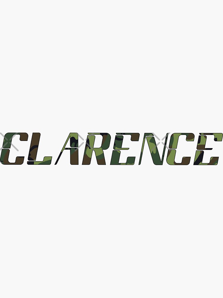"CLARENCE Name III - My name is CLARENCE - typography name - Camo Vibe ...