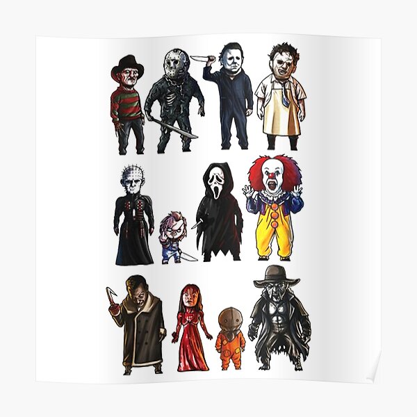 Horror Icons Posters | Redbubble