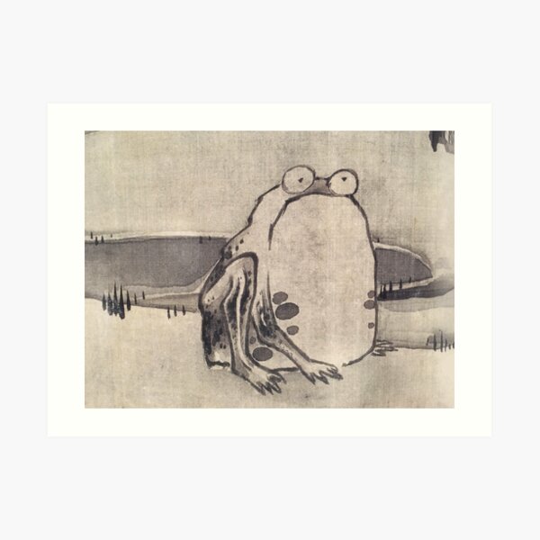 Lámina artística «Ito Jakuchu Frog Woodblock art 菜蟲譜 Sai Chu-fu ...