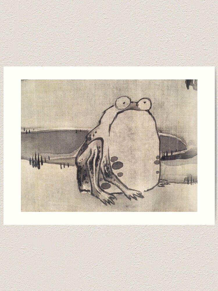 Lámina artística «Ito Jakuchu Frog Woodblock art 菜蟲譜 Sai Chu-fu ...