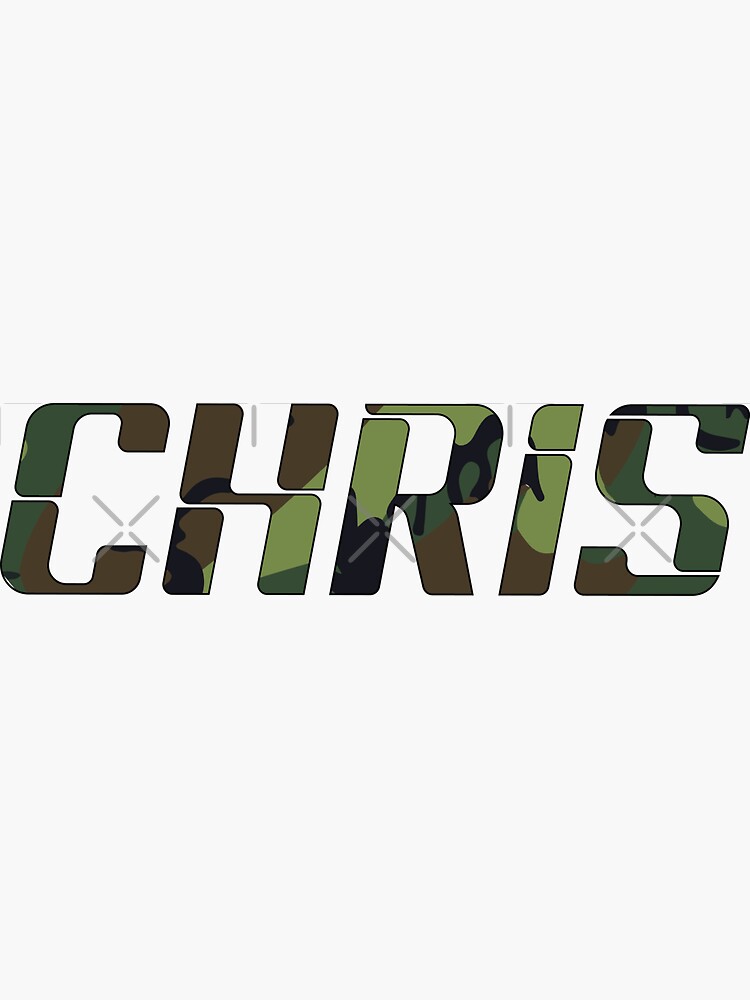 "CHRIS Name III - My name is CHRIS - typography name - Camo Vibe ...