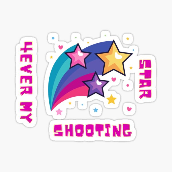 "4Ever My Shooting Star Illustrated Digital Design" Sticker for Sale by ...