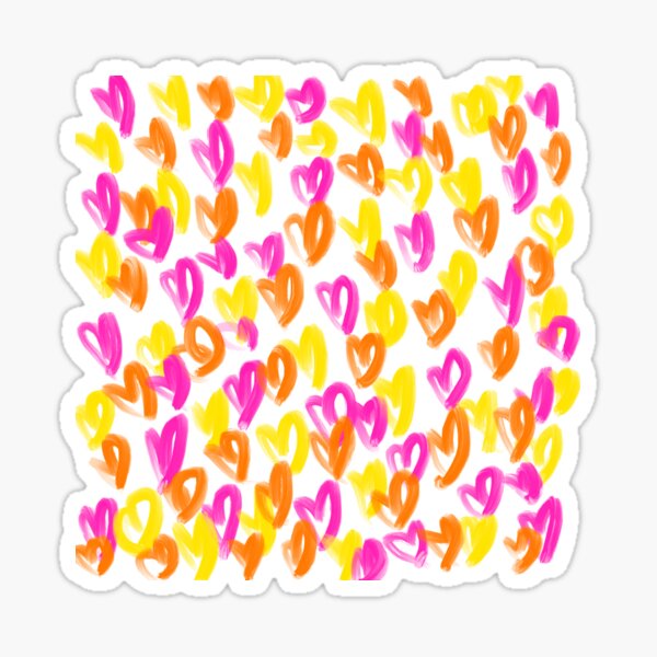 "hearts" Sticker for Sale by TheFineEdge | Redbubble