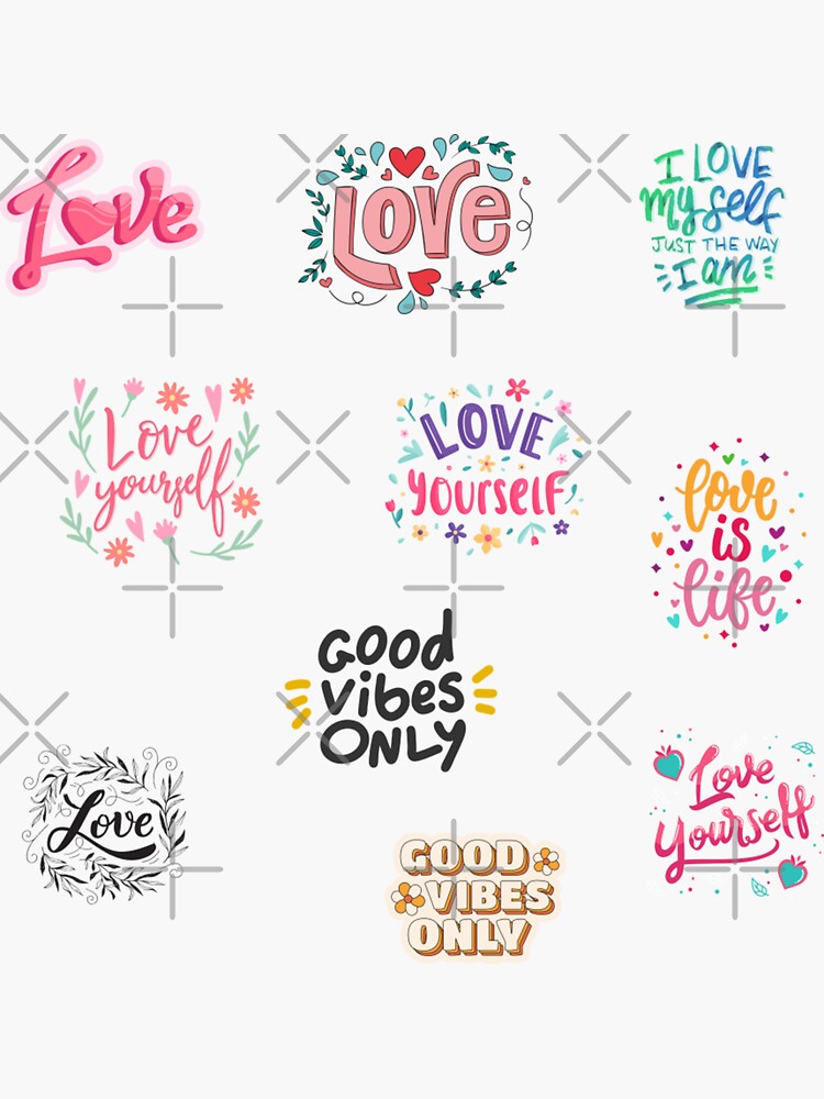 "Self Love Sticker Pack | Self Love | Self Love Quotes | Cute Self Love ...