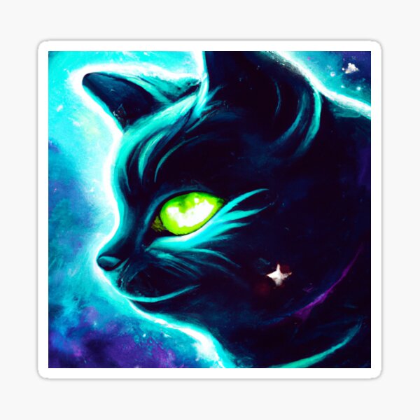 "Galactic Cat, Cat Galaxy Art, Cats in Space" Sticker for Sale by ...