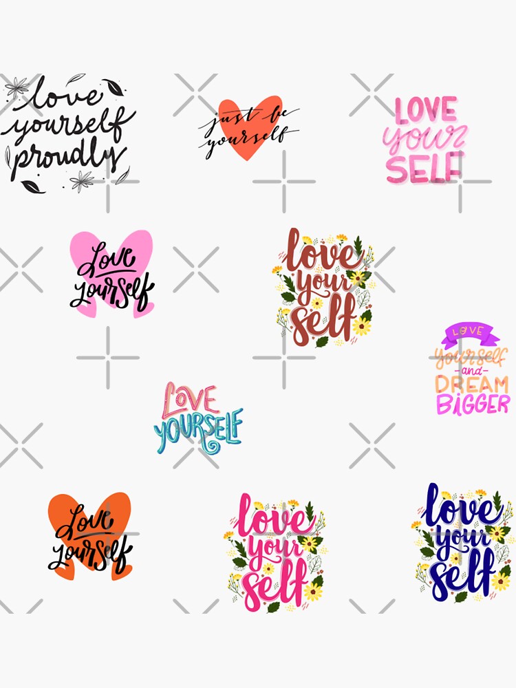"Self Love Sticker Pack | Self Love | Self Love Quotes | Cute Self Love ...