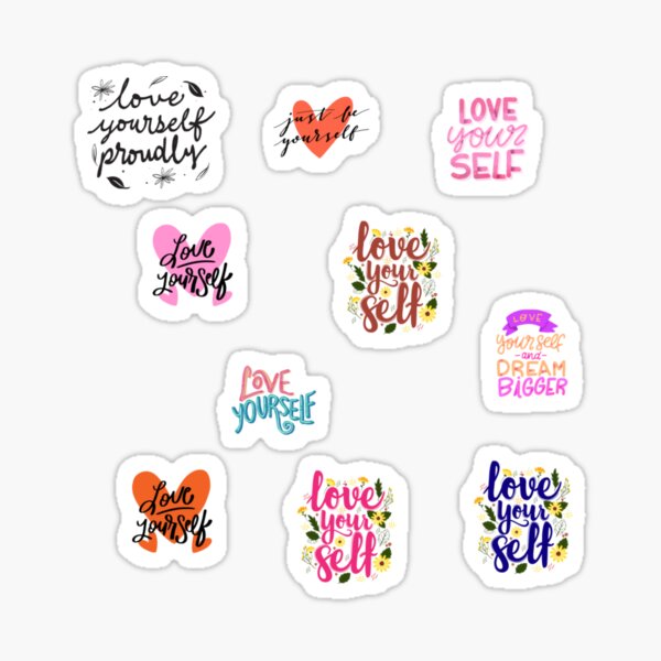 "Self Love Sticker Pack | Self Love | Self Love Quotes | Cute Self Love ...
