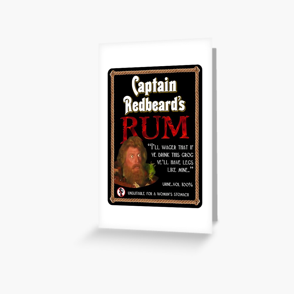 "Captain Redbeard's Rum " Greeting Card for Sale by CookieDude | Redbubble