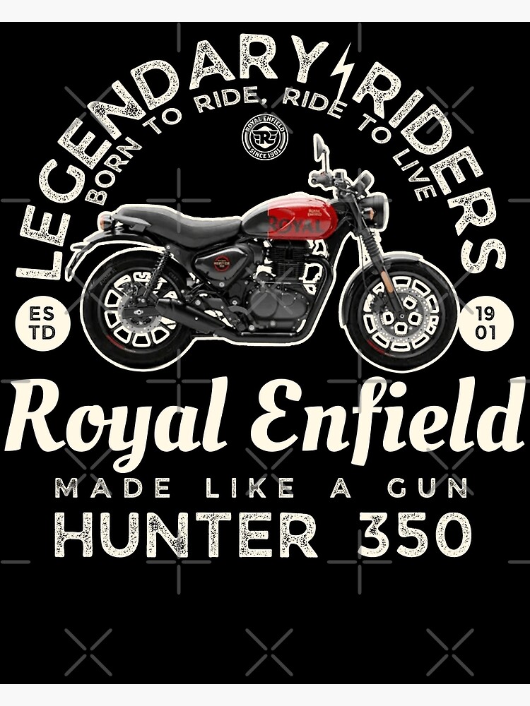 "Custom Graphical Designs of Royal enfield Hunter 350" Poster for Sale ...