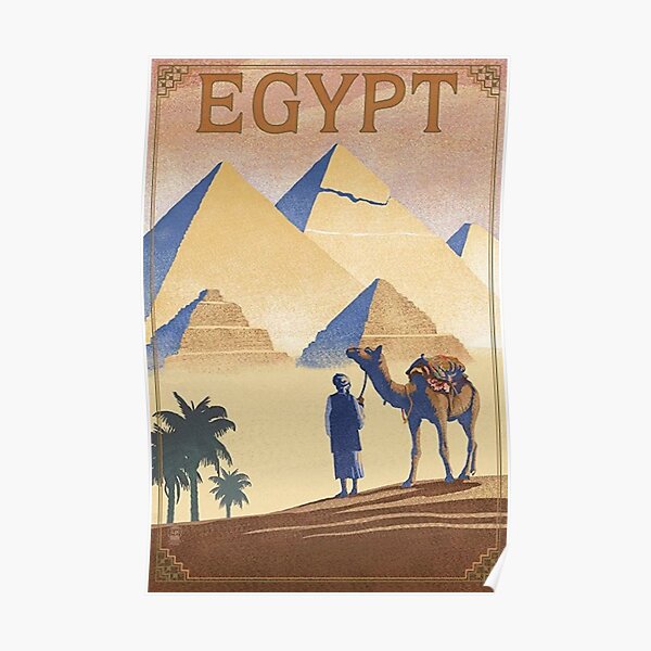 "Egypt Travel Poster | Egyptian Tourism Poster " Poster for Sale by ...