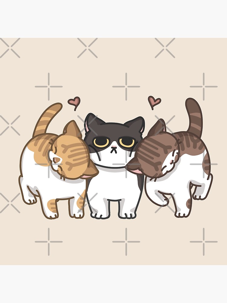 "Trio Cat Love Each Other" Poster for Sale by dzakiyaatifa | Redbubble