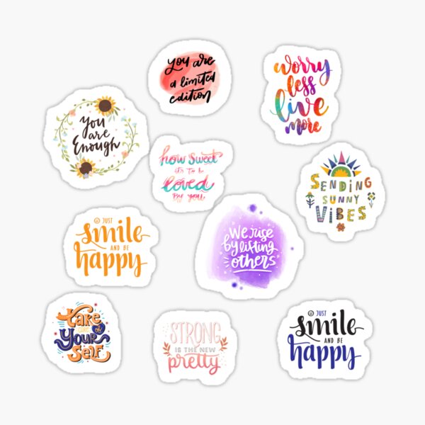 "Self Love Sticker Pack | Self Love | Self Love Quotes | Cute Self Love ...