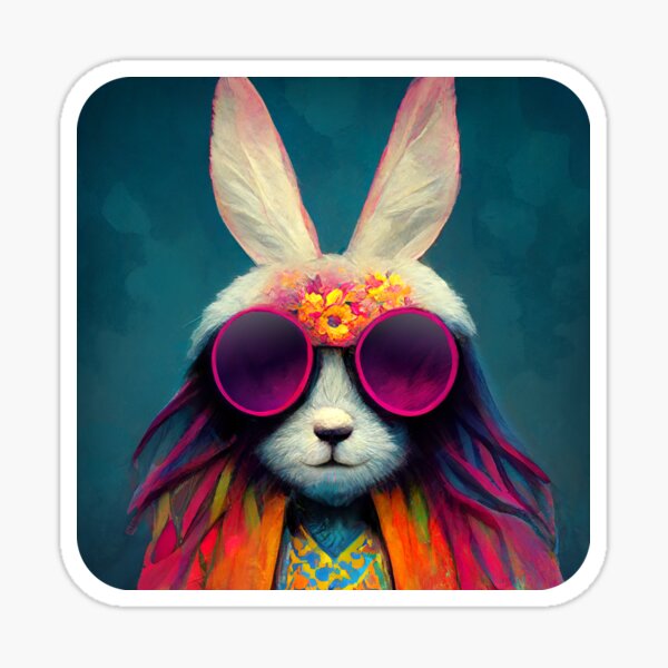 "Rasta Rabbit" Sticker for Sale by 6handsdesign | Redbubble