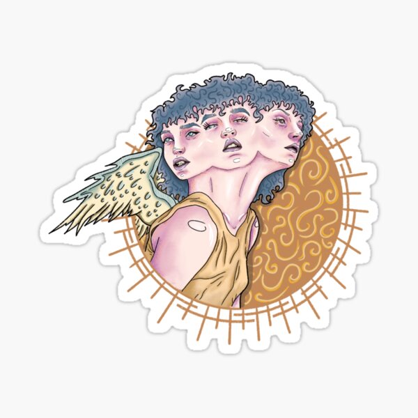 "Angelic " Sticker for Sale by Cloudy-Eyes-Ill | Redbubble