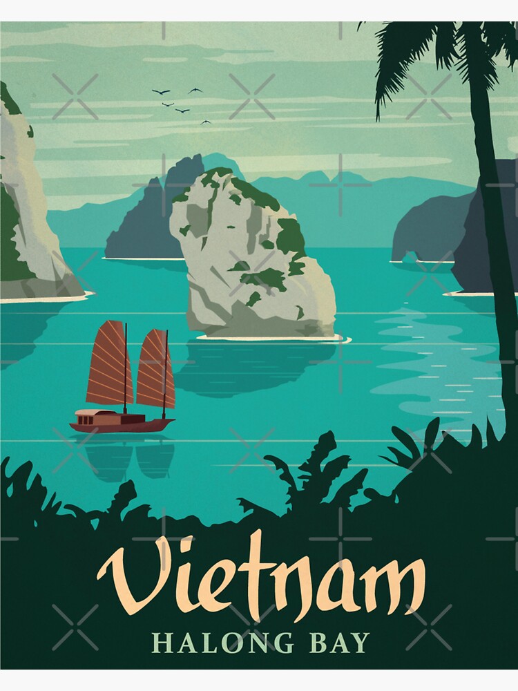 "Halong bay, Vietnam Travel Poster | Vietnamese Tourism Poster ...