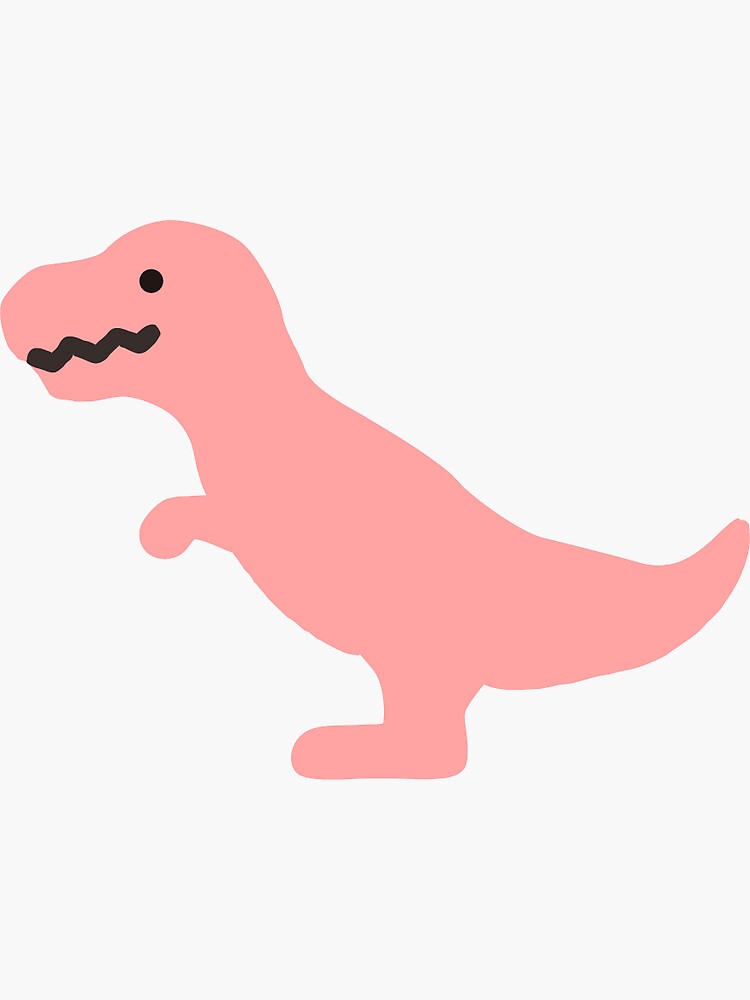 "Pink T-rex" Sticker for Sale by nukumori-icon | Redbubble