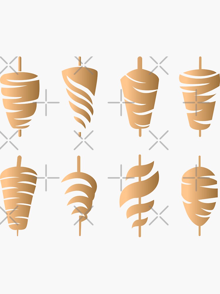 "Shawarma logo." Sticker for Sale by HakanKACAR2014 | Redbubble