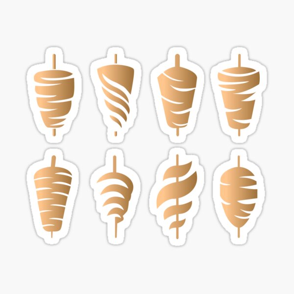 "Shawarma logo." Sticker for Sale by HakanKACAR2014 | Redbubble