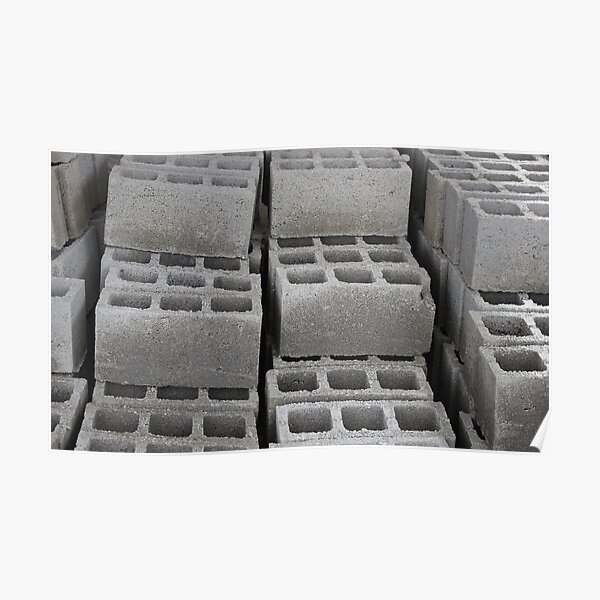 "Concrete Blocks at a Construction Site" Poster for Sale by rhamm ...