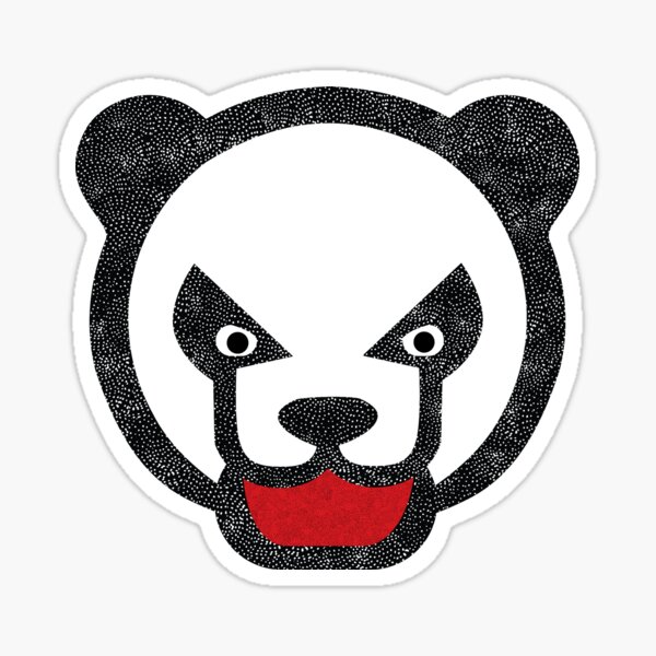 "Angry Panda Bear" Sticker by bicone | Redbubble