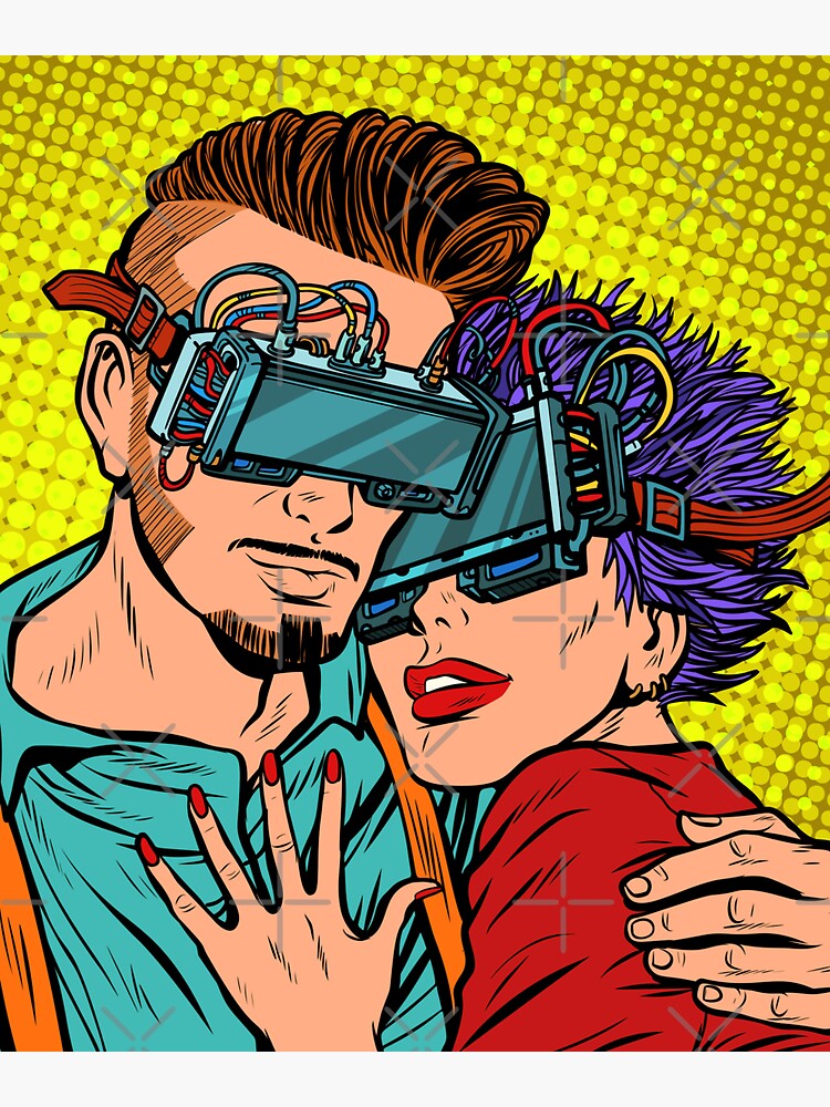 "Couple in Love With Virtual Reality Glasses, Funny VR Gifts For Gamers ...