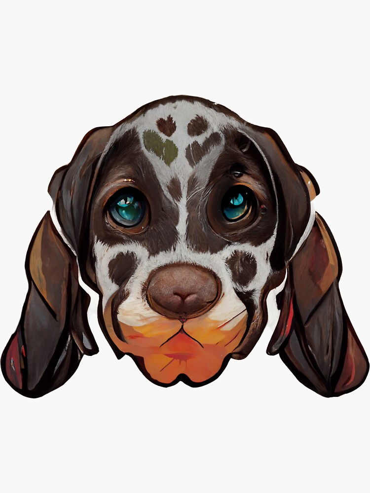 "Cute German Pointer face" Sticker for Sale by CutePlanetEarth | Redbubble