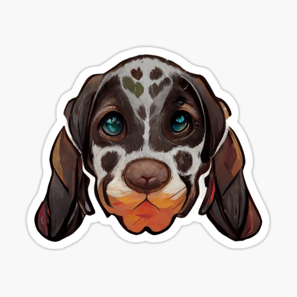 "Cute German Pointer face" Sticker for Sale by CutePlanetEarth | Redbubble