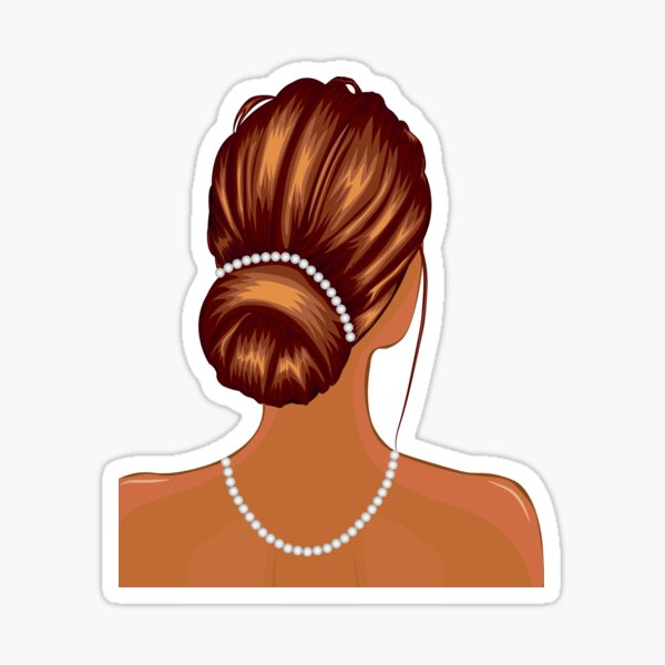 "Woman With Pearl Necklace" Sticker for Sale by CakmakShop | Redbubble